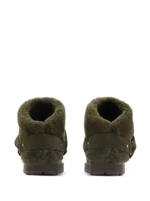 Burberry Shearling Buckle Boots - Green