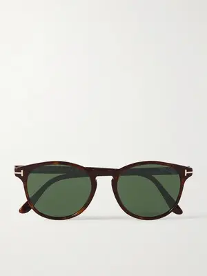 TOM FORD Lewis Round-frame Sunglasses - Tortoiseshell
