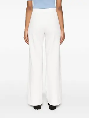 P.a.r.o.s.h Logo-embroidered Straight Trousers - White