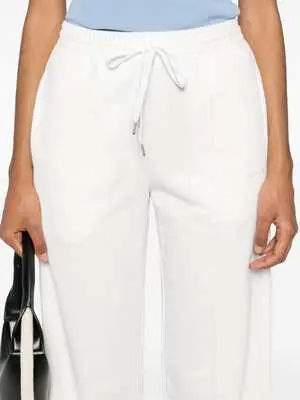 P.a.r.o.s.h Logo-embroidered Straight Trousers - White