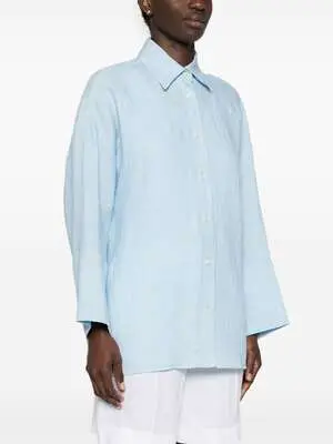Eleventy Linen Chambray Shirt - Blue