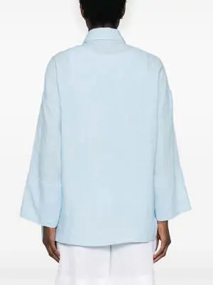 Eleventy Linen Chambray Shirt - Blue