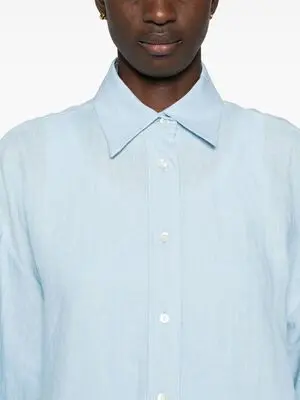 Eleventy Linen Chambray Shirt - Blue
