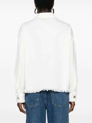 Eleventy Fringe Twill Shirt - White