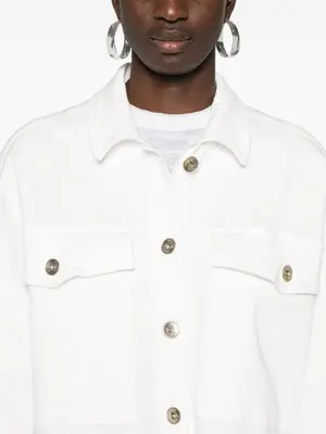 Eleventy Fringe Twill Shirt - White