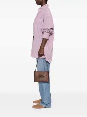Etro Arnica Pouch With Pegaso Detail - Brown
