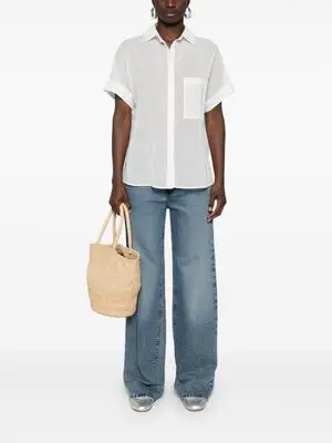 Eleventy Semi-sheer Cotton Shirt