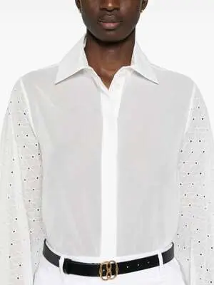 Eleventy Embroidered Semi-sheer Shirt
