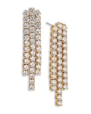 Nadri Cubic Zirconia Chandelier Earrings - Gold