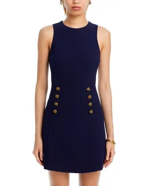 Aqua Sailor Button Dress Exclusive - Navy