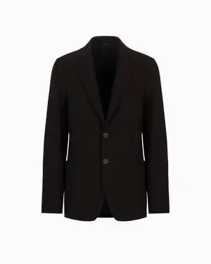 Giorgio Armani GIORGIO ARMANI Upton Line Single-Breasted Jacket Brown