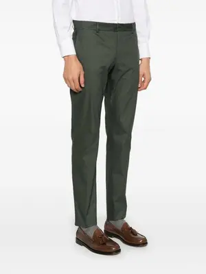 PT TORINO Mid-rise Tapered Chinos - Green
