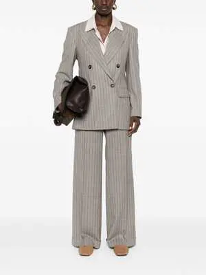 Brunello Cucinelli Striped Double-breasted Blazer