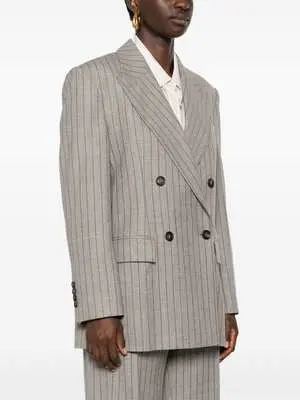 Brunello Cucinelli Striped Double-breasted Blazer