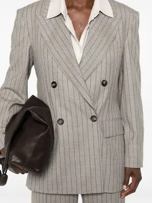 Brunello Cucinelli Striped Double-breasted Blazer