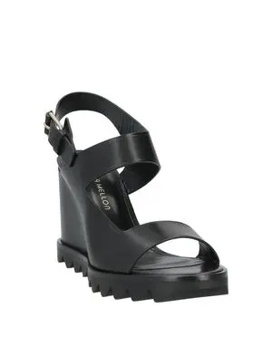 Tamara Mellon Calfskin Slingback Wedge Sandals
