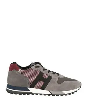 Hogan Leather And Textile Fiber Low-top Sneakers - Grey