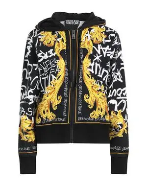 Versace Cotton Blend Hooded Sweatshirt - Black