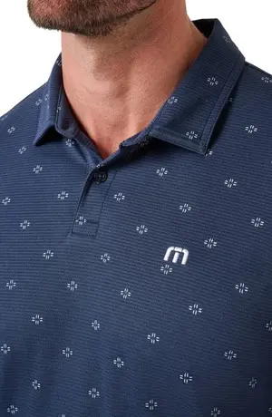 Travis Mathew Final State Geo Pattern Polo - Total Eclipse