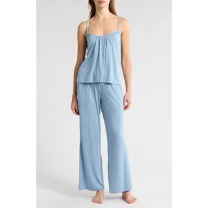 Eberjey Giselle Cami & Pants Pajama Set - Faded Denim