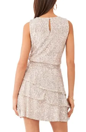 1.State Sequin Sleeveless Minidress