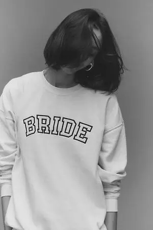 Anthropologie Bride Crew-neck Sweatshirt - Beige