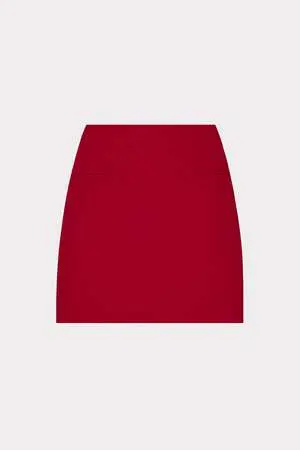 MILLY Lizzy Cady Mini Skirt - Wine