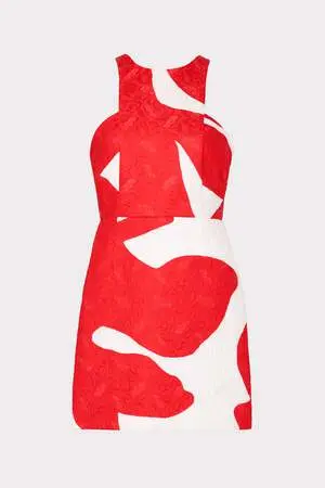 red summer foliage mini dress Farm Rio Summer Foliage Mini T-Shirt Dress