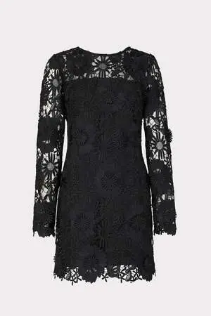 Milly Nessa 3d Lace Mini Dress In Black - 65% Off | Editorialist