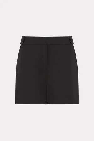 MILLY Aria Cady Button Shorts - Black