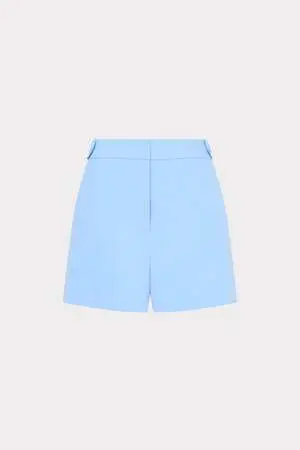 MILLY Aria Cady Button Shorts - Light Blue