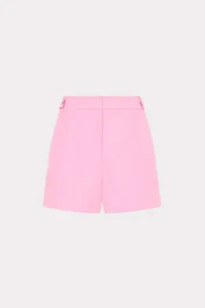 MILLY Aria Cady Button Shorts - Pink