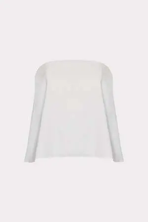 MILLY Solid Linen Strapless Top - White