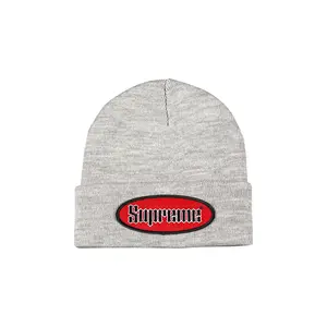 Supreme Supreme Oval Patch Beanie Grey