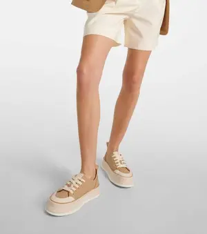 Max Mara Leather Platform Sneakers