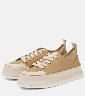 Max Mara Leather Platform Sneakers