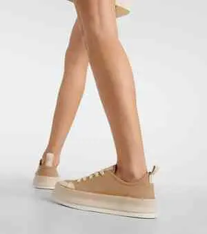 Max Mara Leather Platform Sneakers