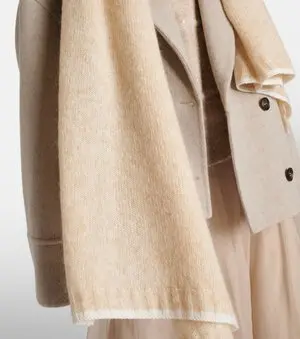 Brunello Cucinelli Cable-knit Mohair Scarf