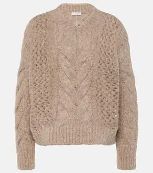 Brunello Cucinelli Cable-knit Cotton-blend Sweater