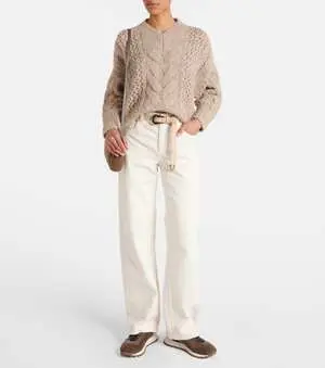 Brunello Cucinelli Cable-knit Cotton-blend Sweater