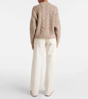 Brunello Cucinelli Cable-knit Cotton-blend Sweater
