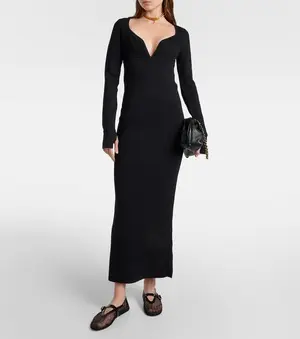 SIR. Helena Ribbed-knit Maxi Dress