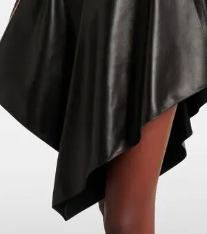 Alaïa Asymmetric Leather Miniskirt