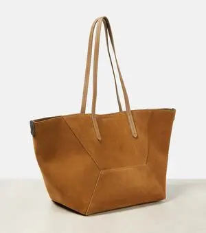 Brunello Cucinelli Large Suede Tote Bag