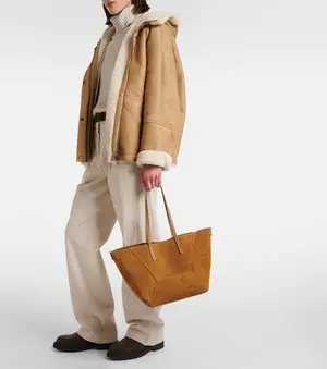 Brunello Cucinelli Large Suede Tote Bag