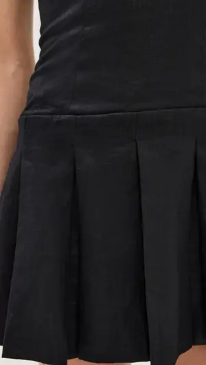 Reformation Isabeli Linen Dress - Black | Editorialist