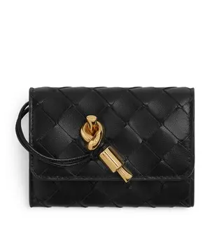 Bottega Veneta Small Andiamo Envelope Card Holder - Black