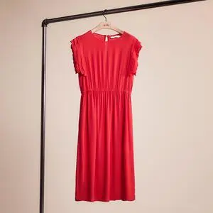 COACH Restored Shoulder Pleat Midi Dress