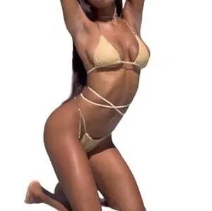 Kokonut Chain Bright Bikini In - Gold