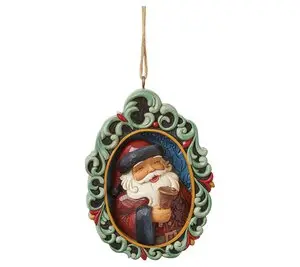 JIM SHORE Holiday Manor Santa Ornament - One-color